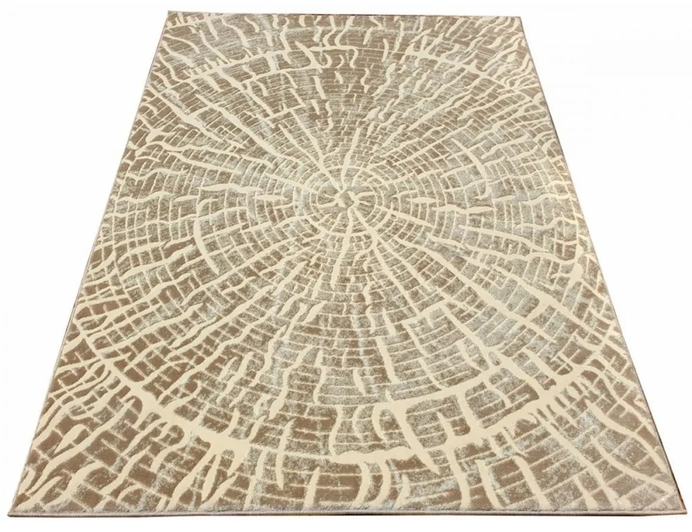 Kusový koberec Letokruhy světle hnědý, Velikosti 140x190cm