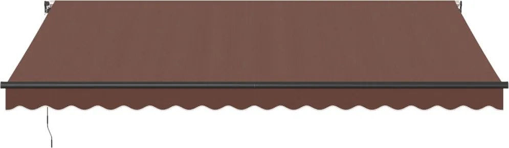Ručně zatahovací markýza hnědá 450 x 350 cm 3215407