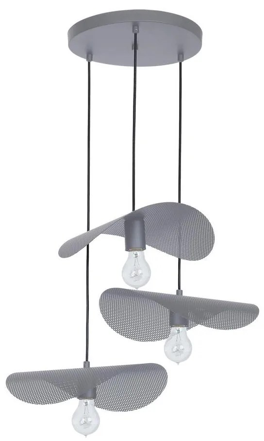 Luminex Lustr STRUNA 3xE27/60W/230V šedá LU8041