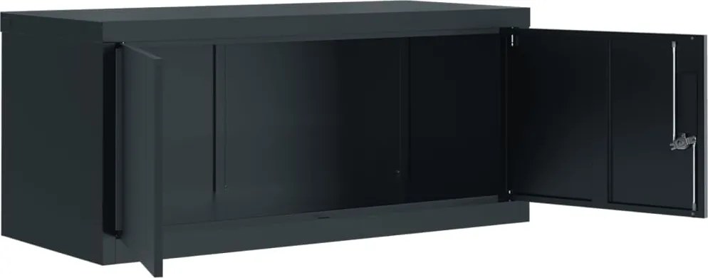 Kartotéka antracitová 90 x 40 x 130 cm ocel 3188329
