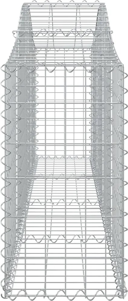 Klenuté gabionové koše 7 ks 200x30x60/80 cm pozinkované železo 3145393