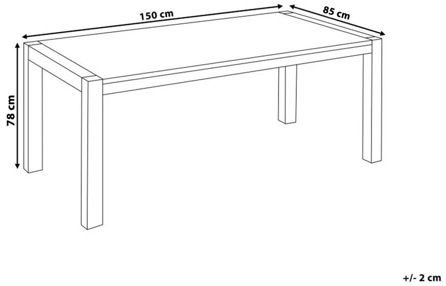 Jídelní stůl Naruba (pro 6 osob) (tmavé dřevo). 1010191