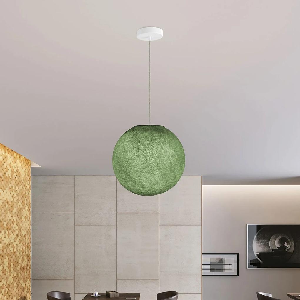creative cables Závěsná lampa se stínidlem koule z PE vlákna, polyester Barva: Olivově zelená, Průměr: M - Ø 35 Cm