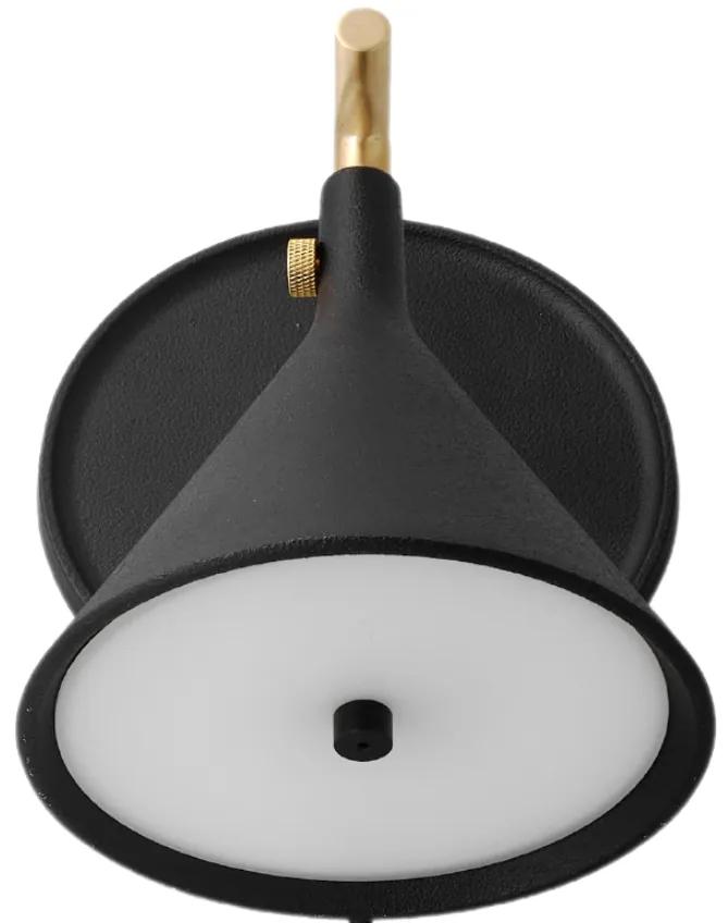 Audo CPH Černé hliníkové nástěnné LED světlo AUDO CAST SCONCE 19,6 cm