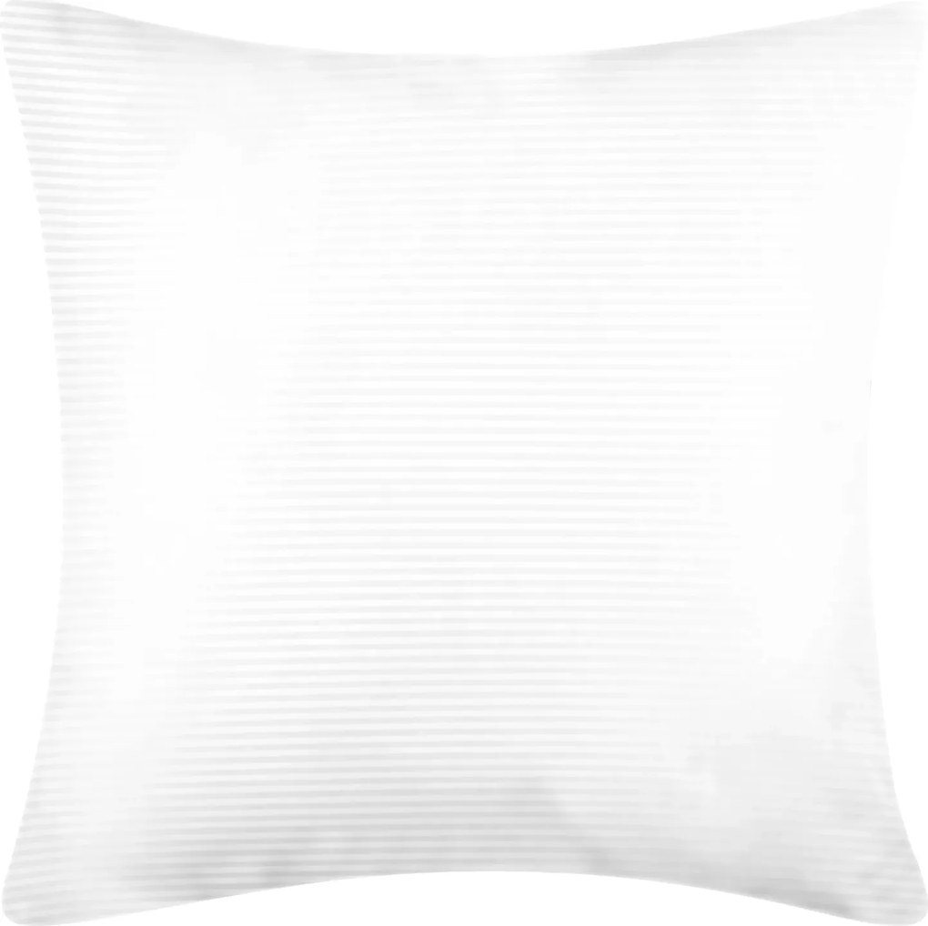 Saténový povlak na polštář Pruh 4mm - bílý Velikost: 40 x 40