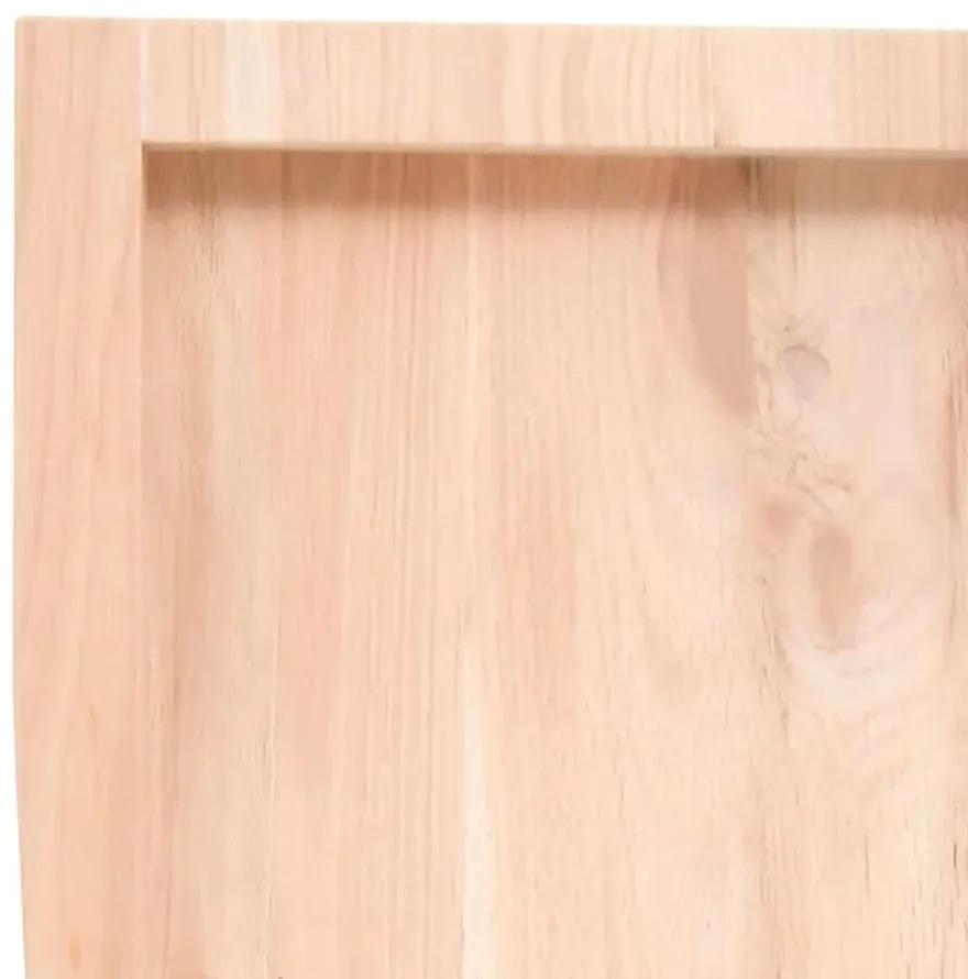 Petromila Nástěnná police 100x40x(2-4) cm neošetřené masivní dubové dřevo