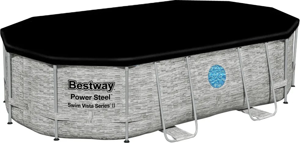 Stojan na bazén Bestway 488x305x107 11in1 kámen 56946