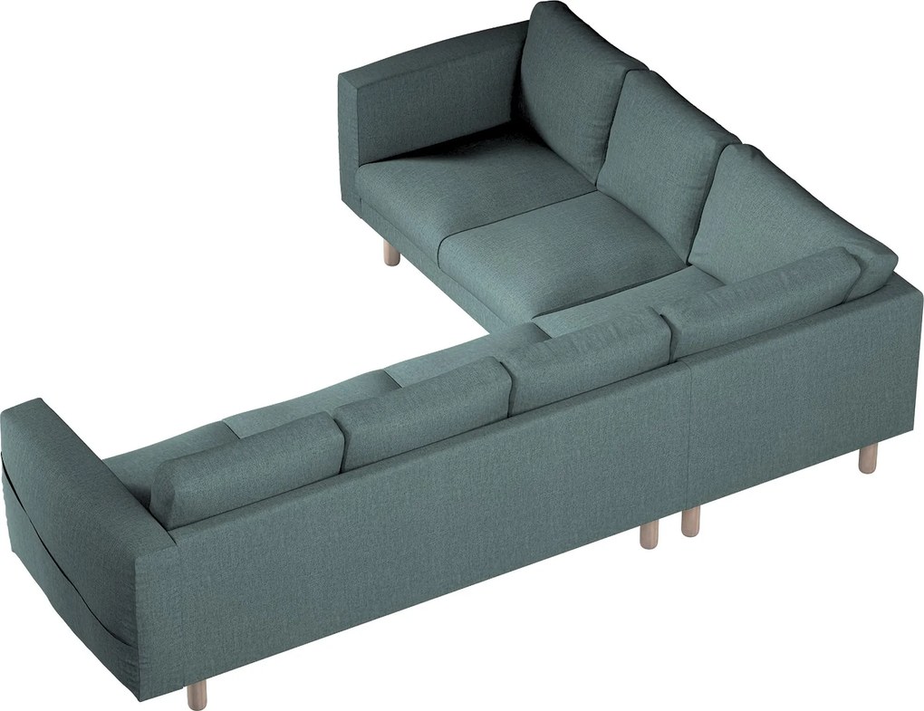Potah na pohovku IKEA Norsborg rohová 5-místná barva modrá látka pletený vzor