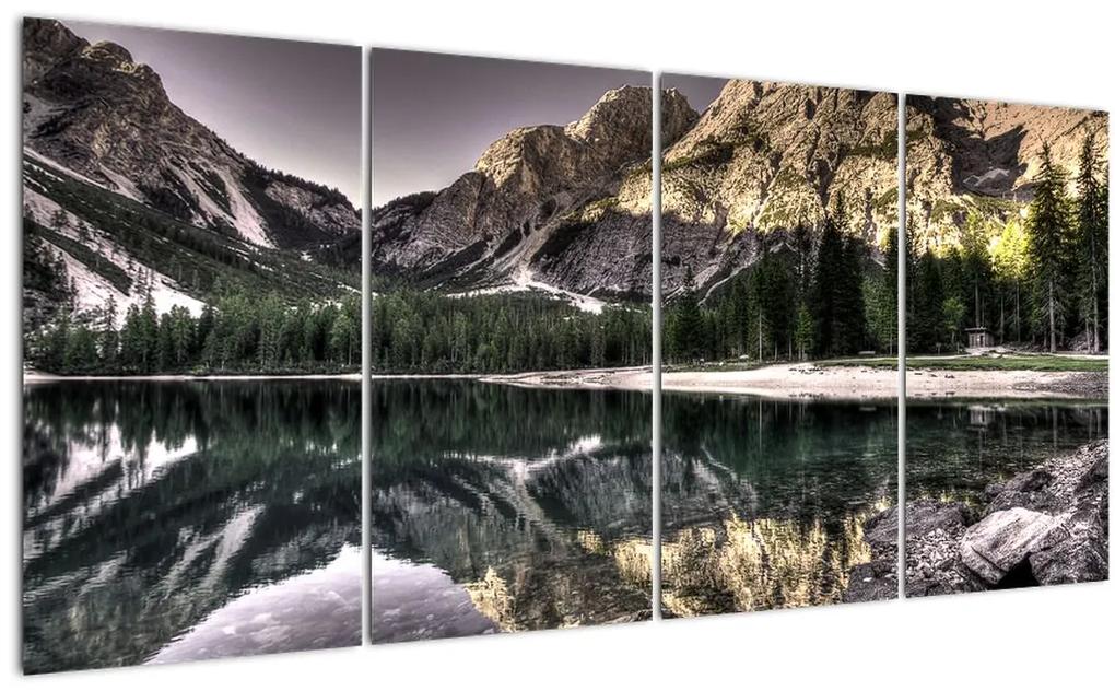 Obraz jezera v horách (160x80 cm), 40 dalších rozměrů