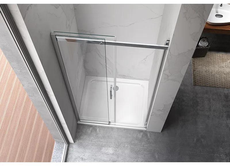 BPS-koupelny Posuvné sprchové dveře HYD-PD09 110 chrom/transparent pro instalaci do niky