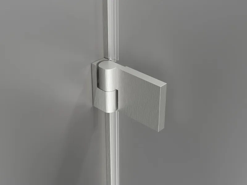 Mexen Lunar-B, výklopný sprchový kout levý 85 x 70 cm, 8mm čiré sklo, ocelový profil, 832-085-070-97-00-L
