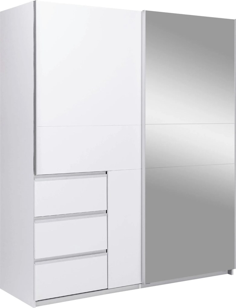 XXXLutz ŠATNÍ SKŘÍŇ S POSUVNÝMI DVEŘM, bílá, 175/210/61,5 cm P & B - Šatní skříně - 000885001001