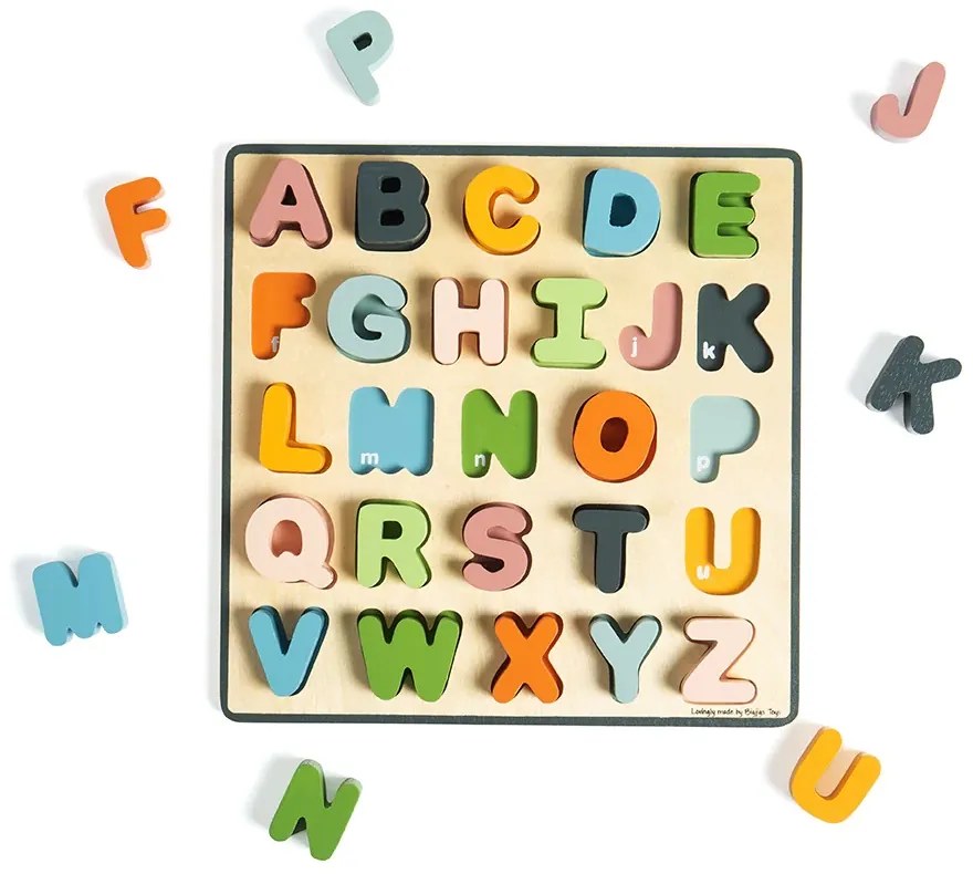 Bigjigs Toys Dřevěné puzzle velká písmena - ABC