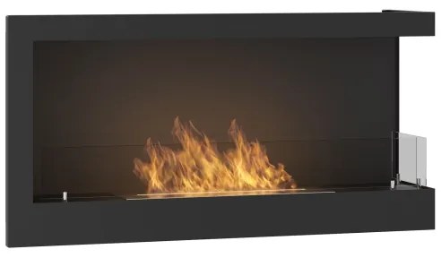 InFire - Rohový BIO krb 45x90 cm 3kW černá