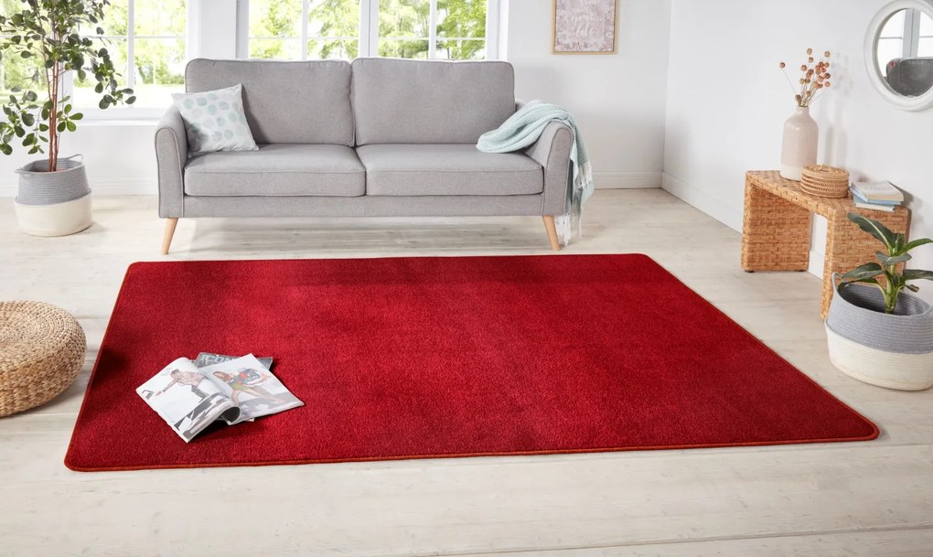 Hanse Home, AKCE: 67x120 cm Kusový koberec Nasty 101151 Rot, červená, chodba / předsíň