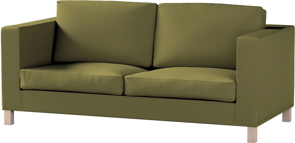 Potah na pohovku IKEA Karlanda rozkládací, krátký barva zelená látka pletený vzor