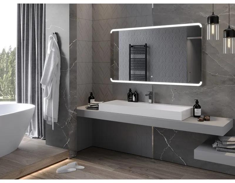Mexen Nida podsvícené koupelnové zrcadlo 140 x 80 cm, LED 6000K, ventilátor - 9806-140-080-611-00
