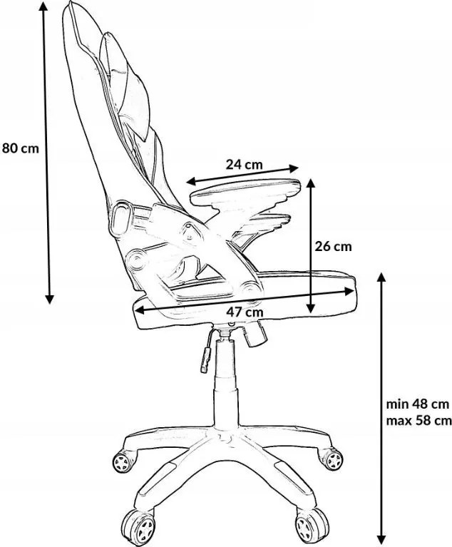 Herní židle KG105 černo-červená