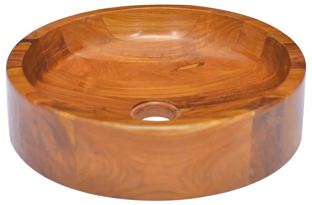 Umyvadlo masivní teak Φ40 x 10 cm 326159