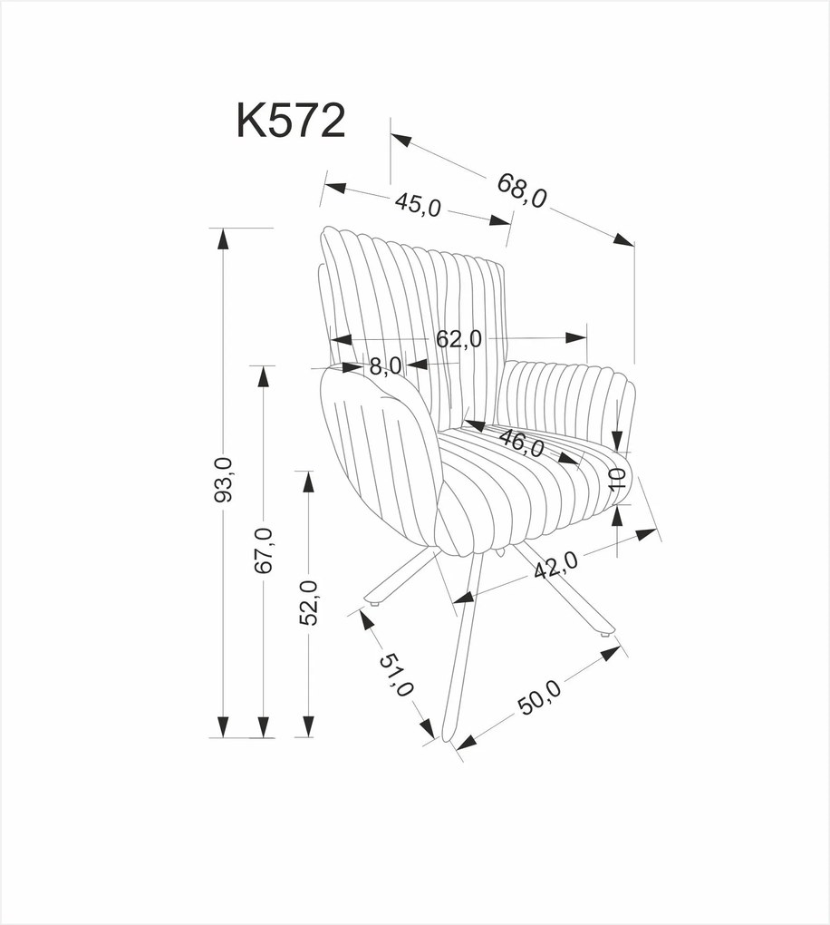 Otočné jídelní křeslo K572 krémové