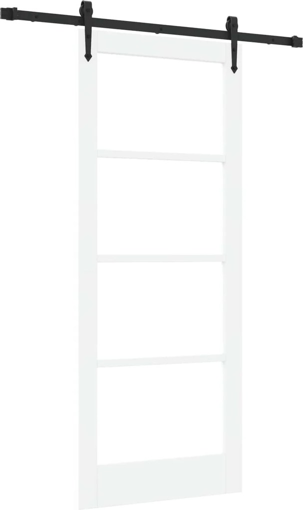 Posuvné dveře ORKDAL 83 x 202 cm Masivní borové dřevo a sklo 3332446