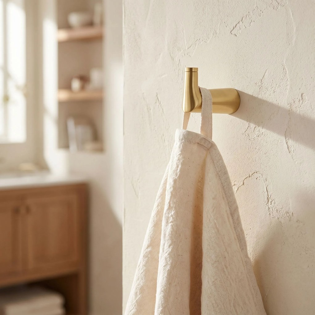 Rea Rea, Koupelnový háček 16204 Vibe Brush Gold, REA-60102