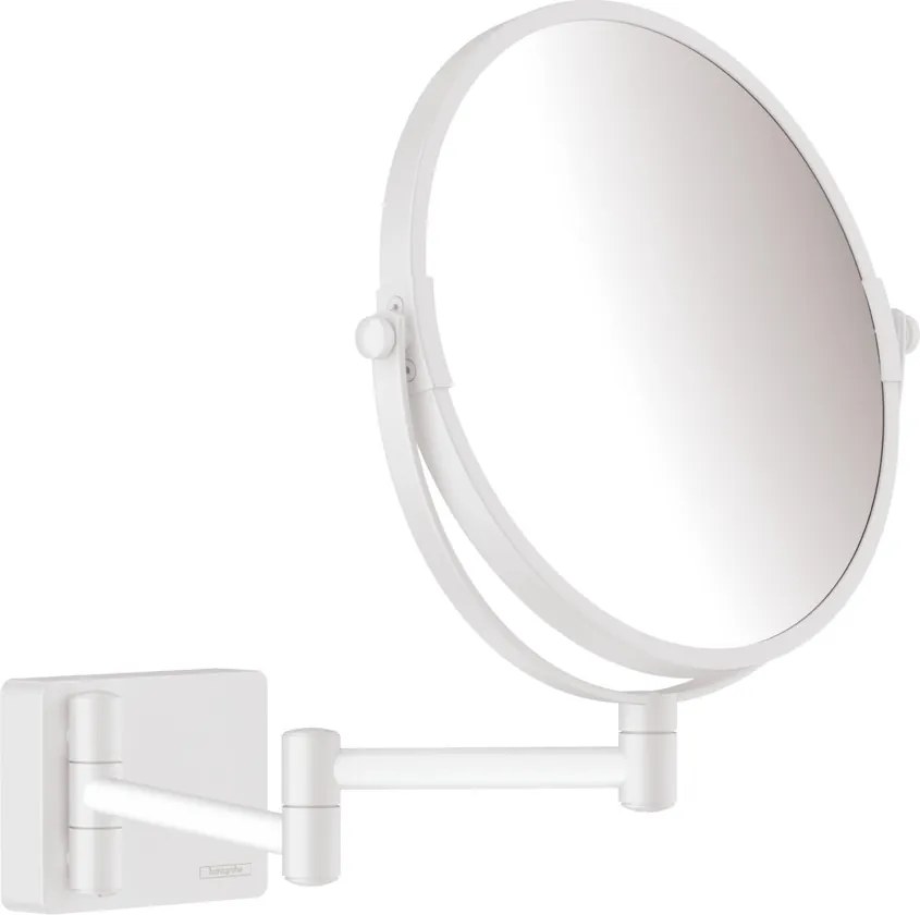 Hansgrohe AddStoris, kosmetické zrcadlo Ø188 mm, bílá matná, HAN-41791700