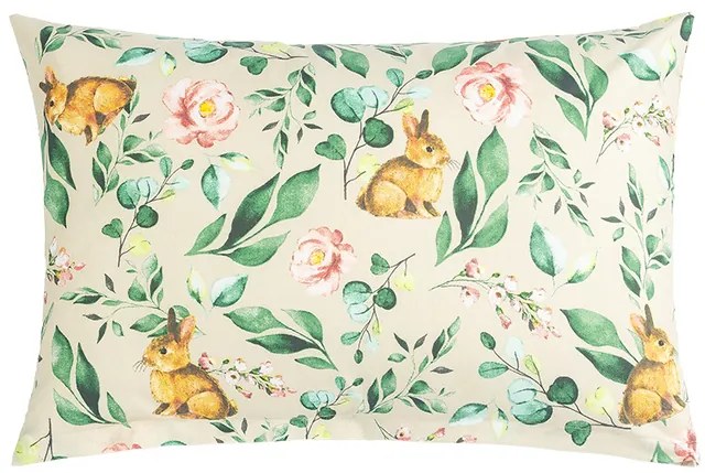 Bellatex Polštářek VIOLA 40x60 cm Zajíček v lupení