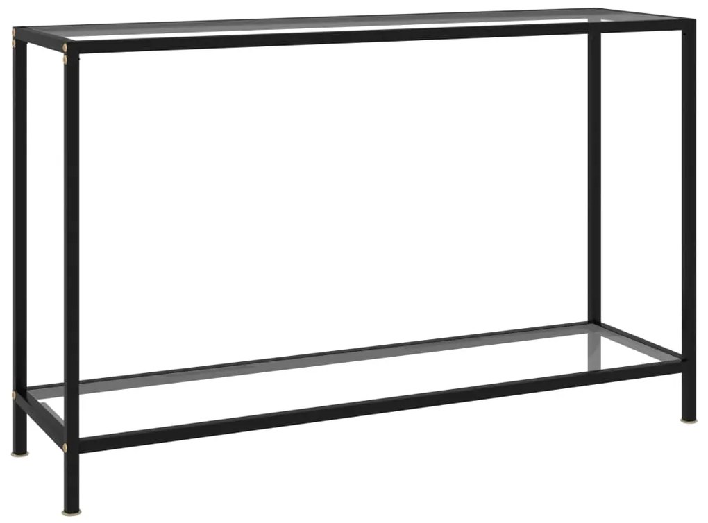 Konzolový stolek průhledný 120 x 35 x 75 cm tvrzené sklo 322839