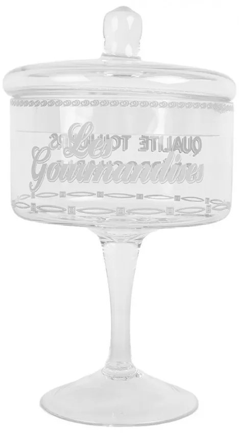 Skleněná dóza na noze na bonbóny Les Gourmandises - Ø 13*24 cm