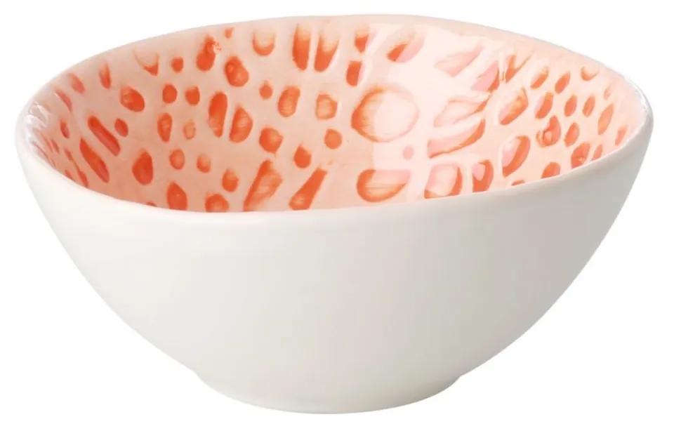rice Kermická miska Pink and Orange Varianta F, růžová barva, oranžová barva, keramika