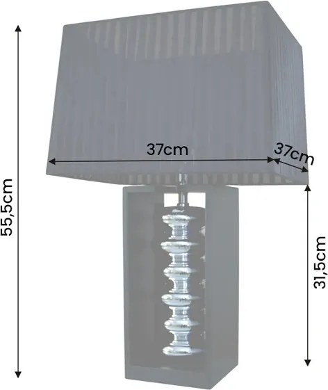 Designová stolní lampa Kamaria 55 cm černá