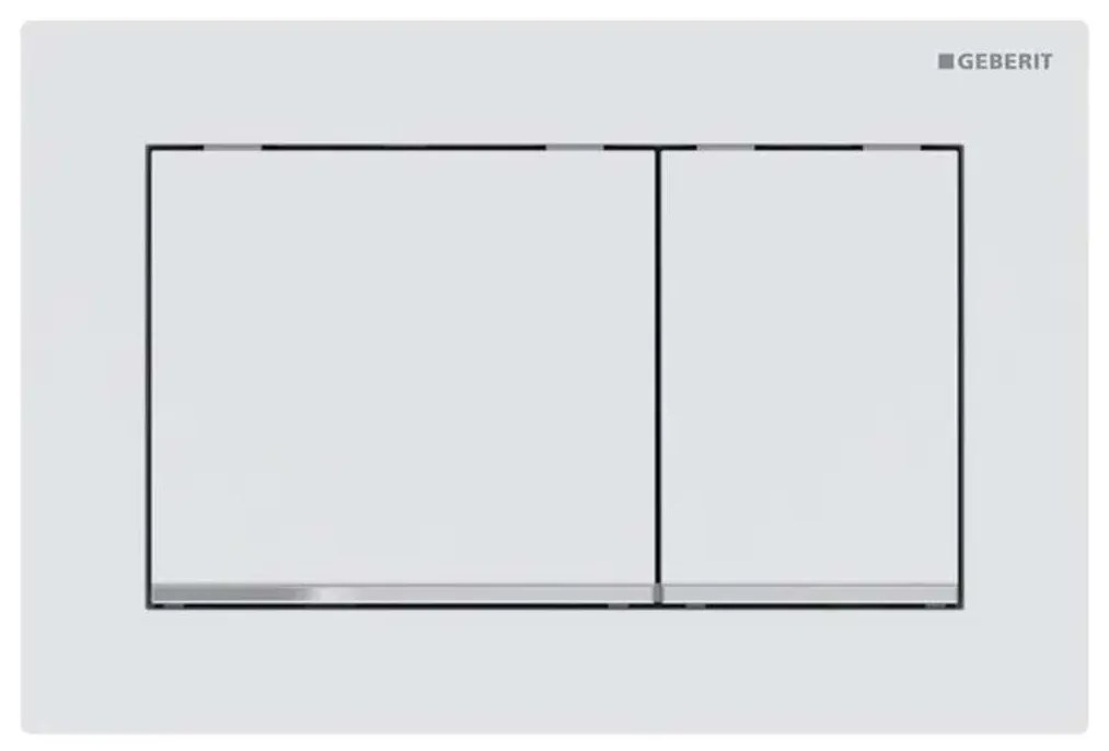 Geberit Omega20 - Ovládání splachování, matná bílá/lesklý chrom 115.080.JT.1