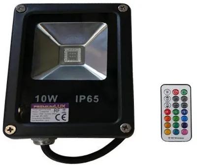 PREMIUMLUX LED reflektor RF RAINBOW venkovní 10W RGB EPISTAR, černý