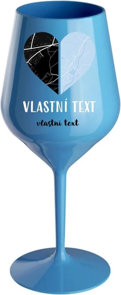 Personalizovaná nerozbitná sklenice - Dvě místa, jedno srdce