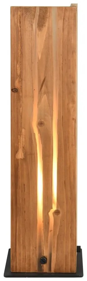 Stolní lampa v černo-přírodní barvě s dřevěným stínidlem (výška 40 cm) Karuni – Trio