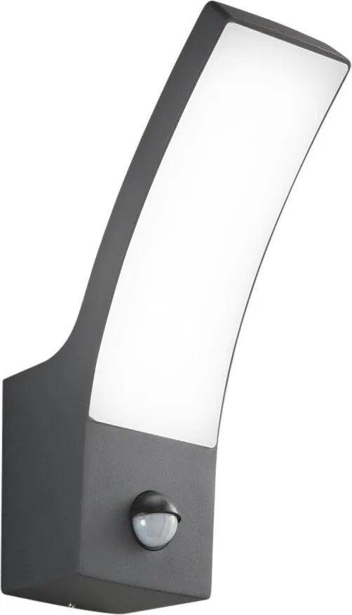 FAN LED-SAIL-APS-ANT Nástěnné svítidlo LED SAIL se senzorem hliník difuzor antracit IP65 CCT 3000-4000 K 80x160x245 mm - FANEUROPE