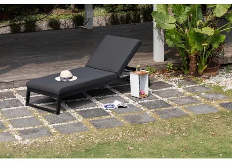 Doppler Melia LIKA-TEX® antracit - luxusní zahradní lehátko