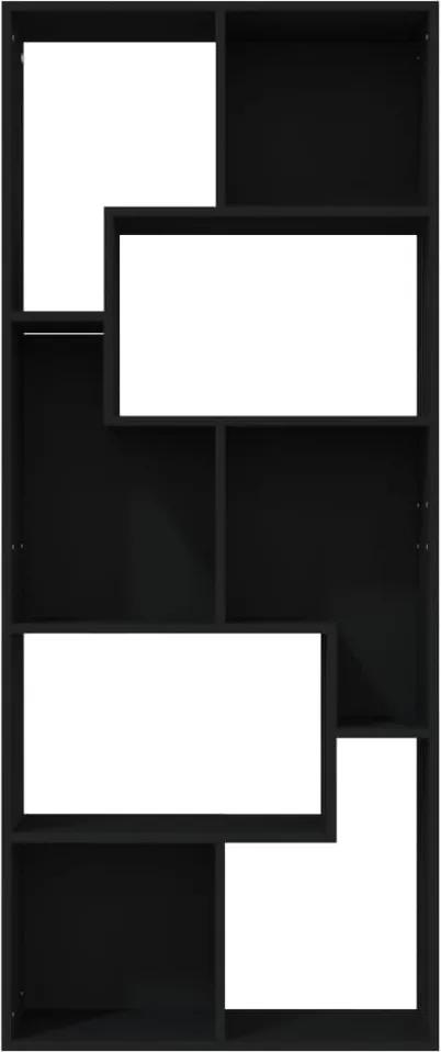 vidaXL Knihovna 67 x 24 x 161 cm dřevotříska [801878] Barva: Černá