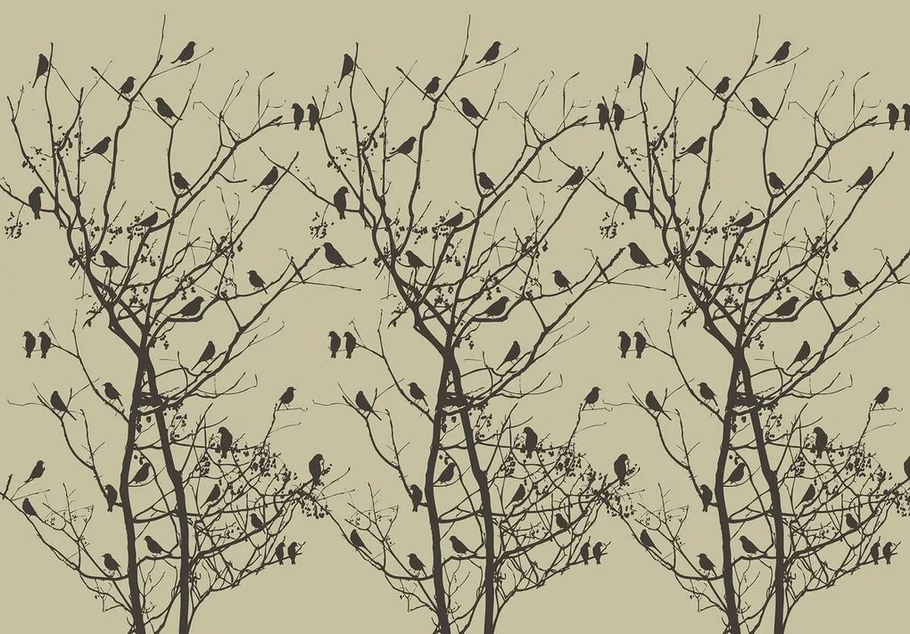 Fototapeta - Ptáci na stromě (152,5x104 cm)