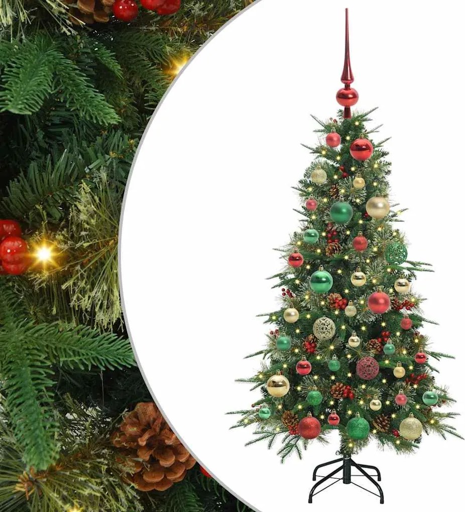 Umělý Skládací Vánoční Strom s stojanem Zelená 120 cm PE a PVC 3397401