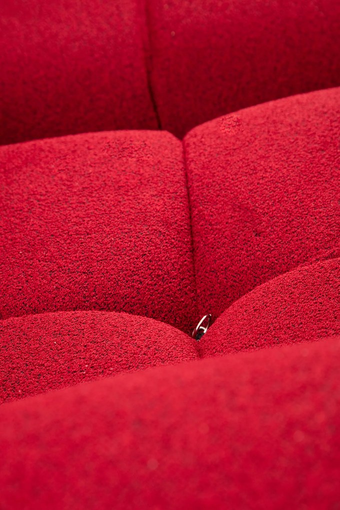 Atelier del Sofa Rohová sedací souprava Bubble Corner ( L1-O1-1R -Puf) - Red, Červená