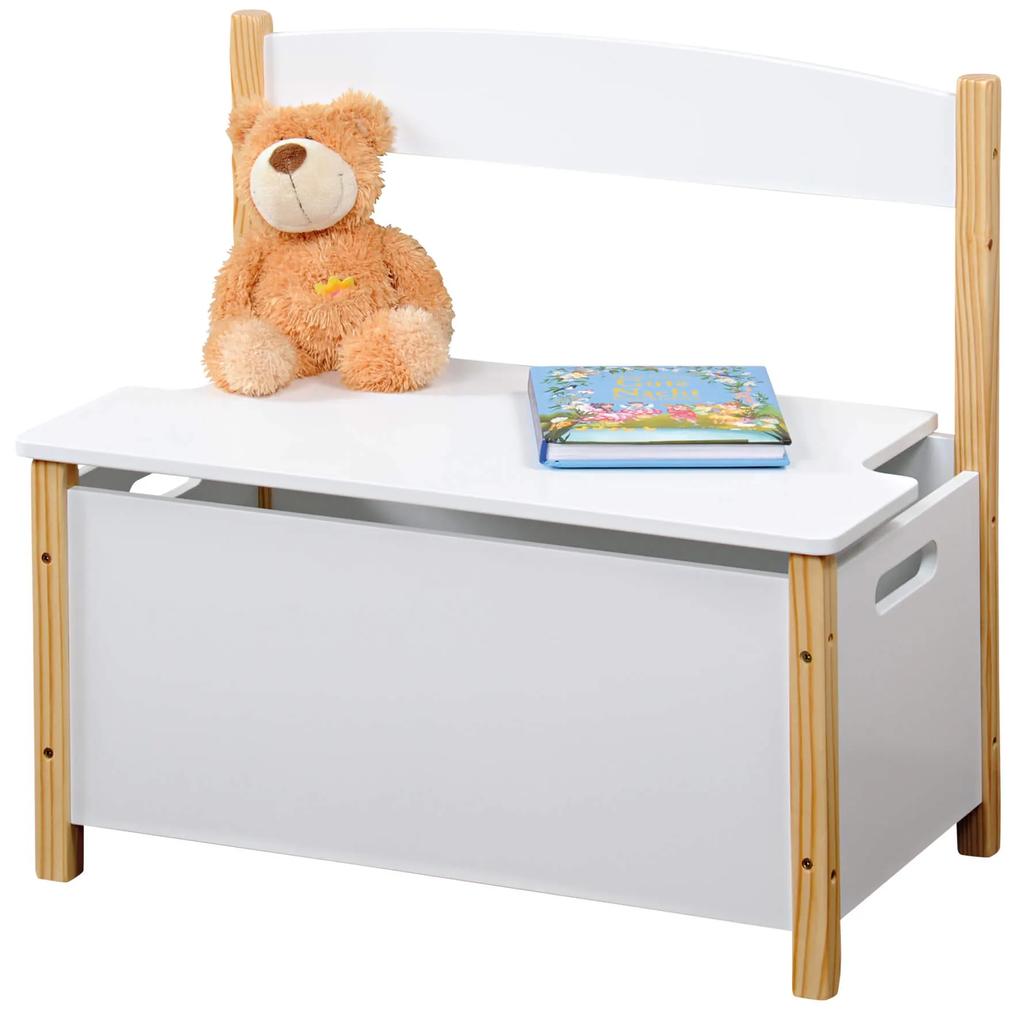 Kesper Dětská lavice s úložným prostorem - bílá