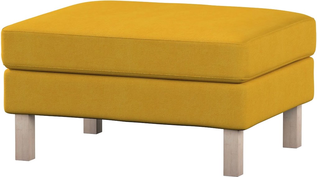 Potah na podnožku IKEA Karlstad barva žlutá látka pletený vzor