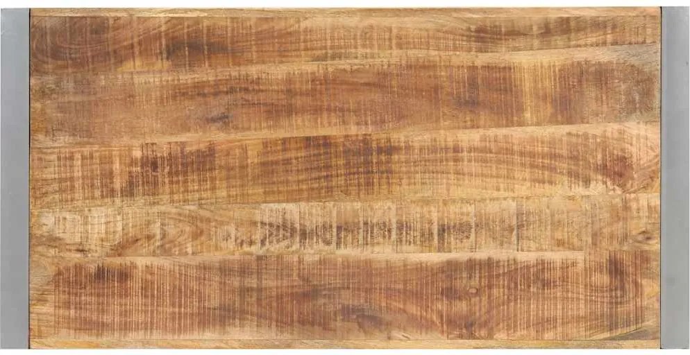 Jídelní stůl 120 x 60 x 75 cm masivní hrubé mangovníkové dřevo 321561