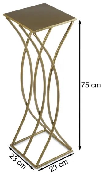 Stojan na květiny 75x23 cm zlatá