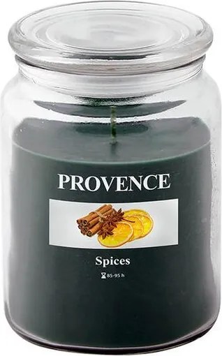 Svíčka ve skle s víčkem KOŘENÍ 510 g