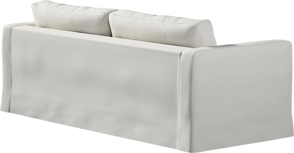 Potah na pohovku IKEA  Karlstad 3-místná, nerozkládací, dlouhý barva šedá látka lesklé, pletený vzor, sametová
