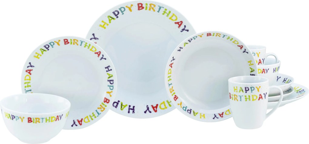 XXXLutz KOMBINOVANÁ SOUPRAVA Happy Birthday 10dílné Creatable - Online Only nádobí - 007768046402