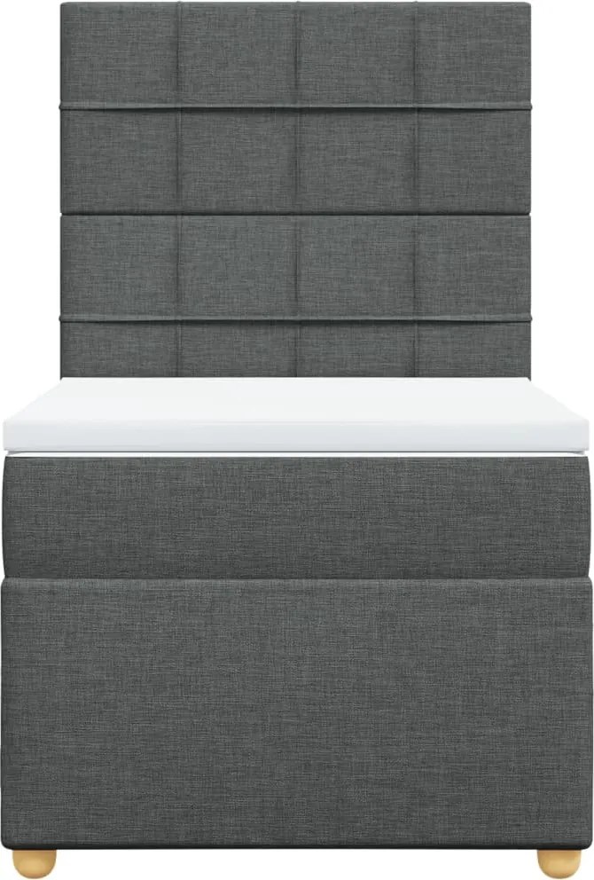 Box spring postel s matrací tmavě šedá 90x190 cm textil 3293436